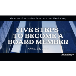 Workshop: Five Steps to Become a Board Member